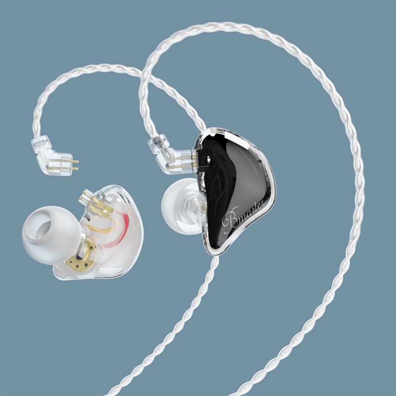 BASN Bmaster PRO 2-Pin Triple Drivers In Ear Monitor Headphones (White