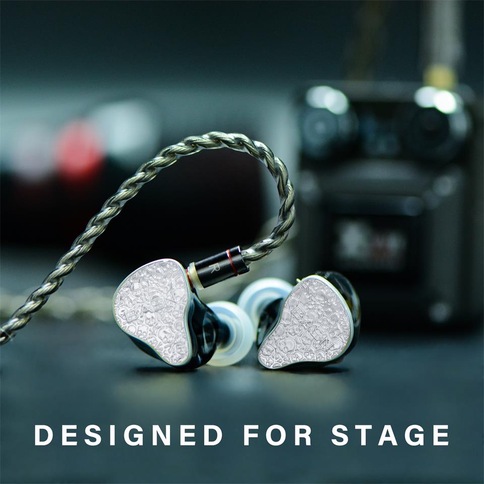 BASN Bmaster5 (1DD+4BA) PE connector In Ear Monitor Headphone (White)