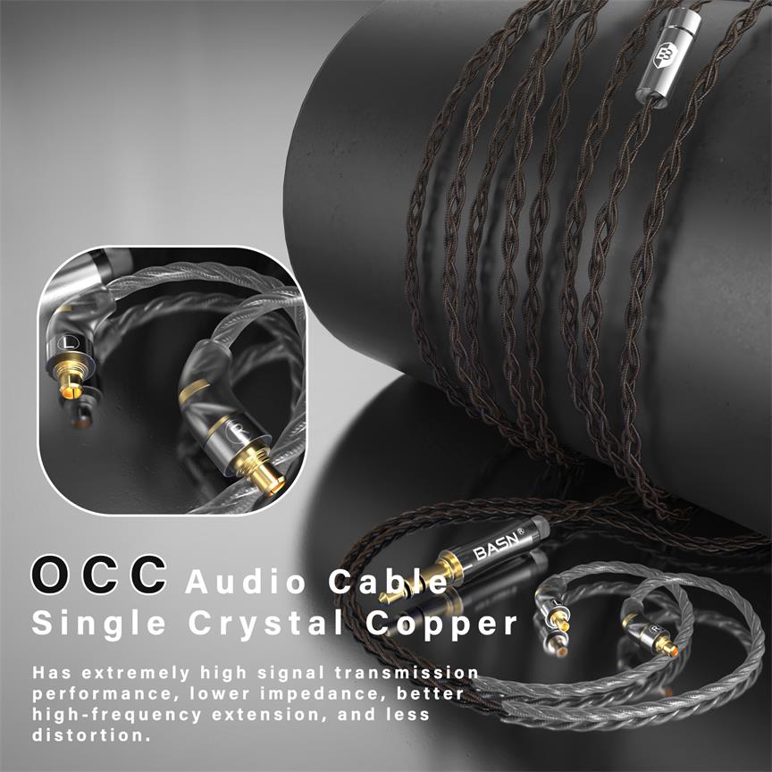 BASN MTPro 14.5mm Planar HiFi in ear monitor Headphones (Rich Black)